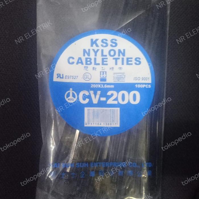 Jual KABEL TIES /CABLE TIES CV 200X3,6 KSS hitam CV 200 HITAM - Kab. Bogor - NR ELEKTRIK | Tokopedia