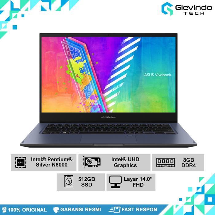 Jual ASUS VIVOBOOK FLIP TP1400KA - PENTIUM SILVER-N6000 8GB 512GB WIN11 ...