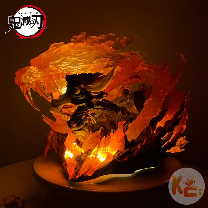 Jual Action Figure LED Kyojuro Rengoku Kimetsu No Yaiba Mugen Train Arc ...