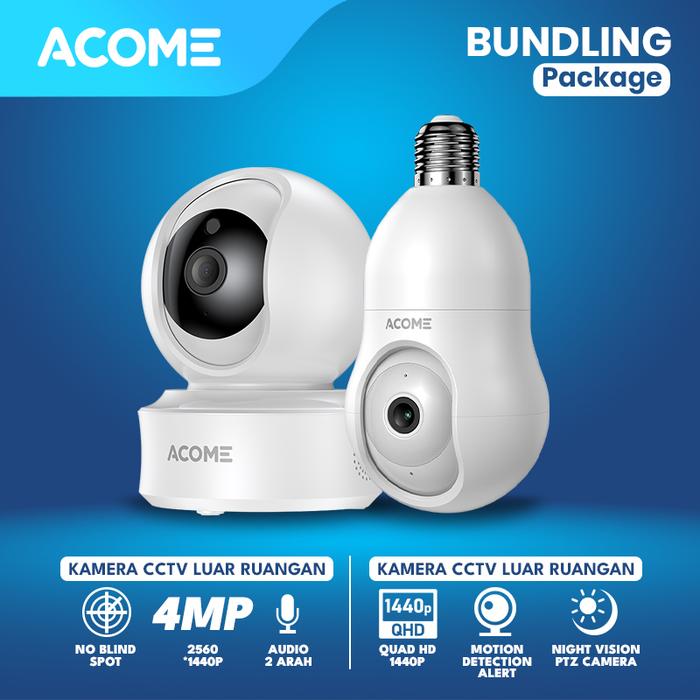 Promo APC03 +APC8S ACOME Kamera Smart CCTV Camera Audio FULL HD 1440P 4MP No Cicil 0% 3x ...