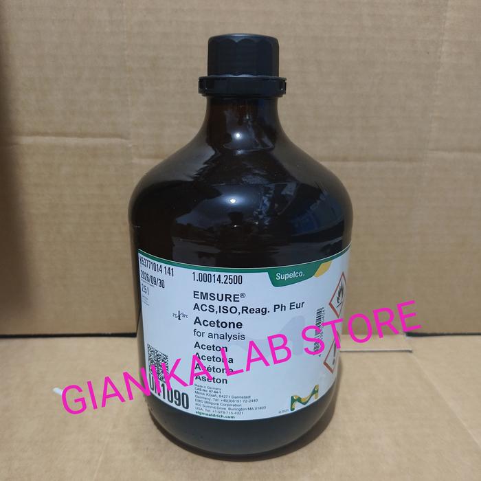 Jual Acetone aseton CH3COCH3 Merck for analysis 1.00014.2500 - Kota ...