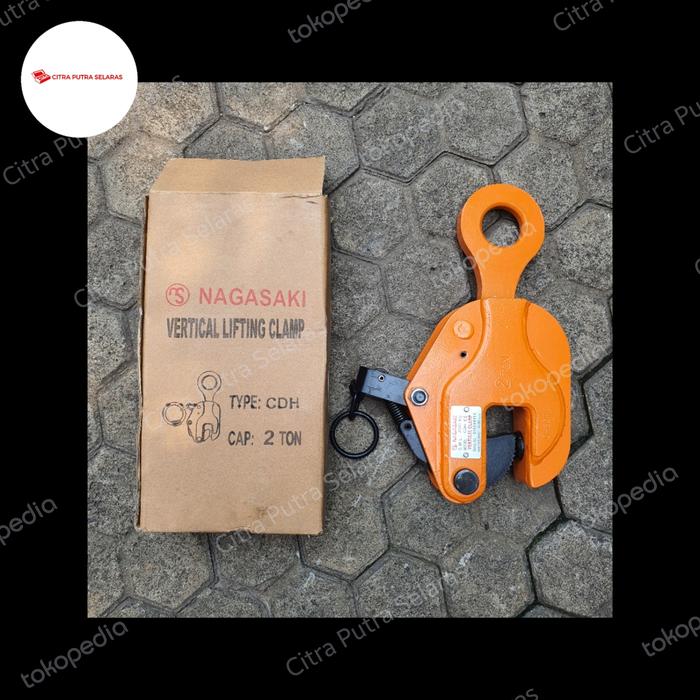 Jual LIFTING CLAMP HOOK VERTICAL 2TON NAGASAKI kapasitas 2 TON 2T ...