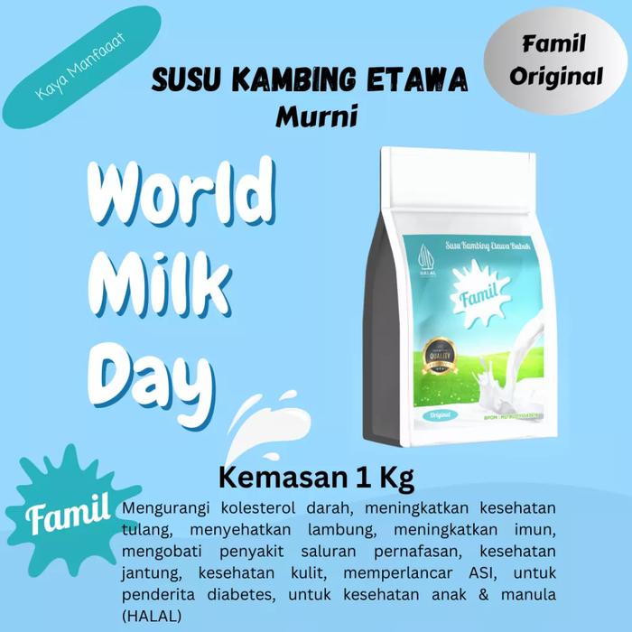 Jual Susu Kambing Etawa Bubuk 1 Kg Halal Kualitas Premium / Famil ...
