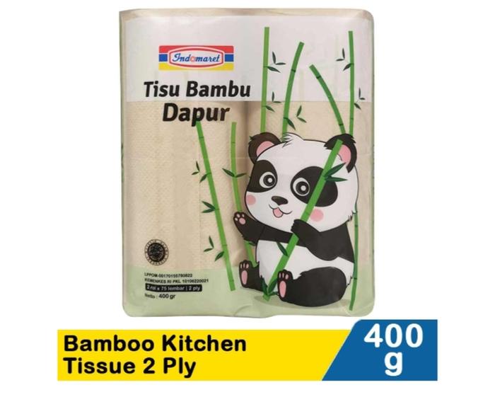 Jual Indomaret bamboo kitchen tissue tisu bambu dapur 2ply 400 gr 2x75 ...