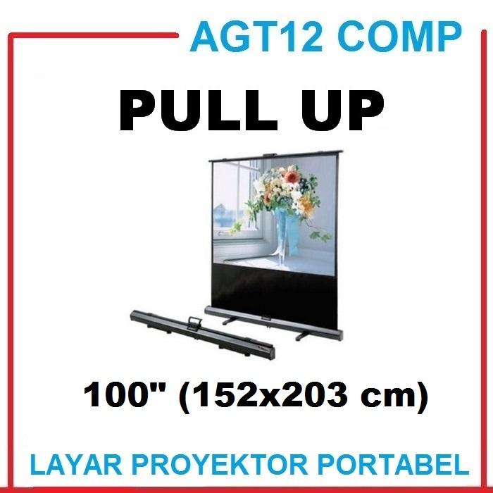 Jual Layar Handy Pull Up Proyektor 100 Screen Projector Portable ...