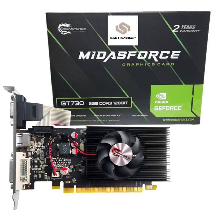 Jual Vga Nvidia GT730 2GB DDR3 128 Bit LP Midasforce - Vga Card Midas ...