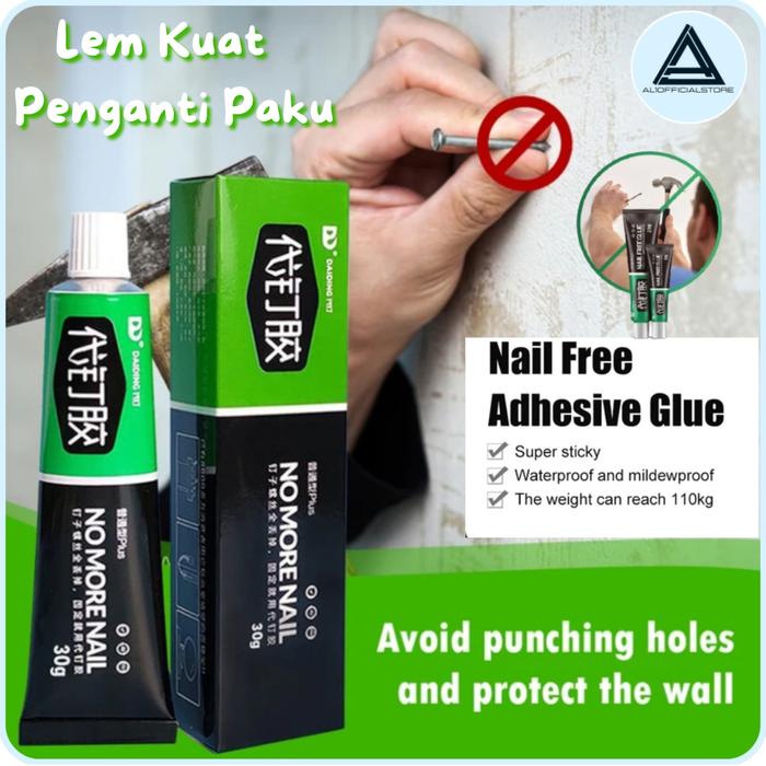Jual Lem Kuat Serbaguna Penganti Paku Baut Tembok 60 Gram Perekat ...