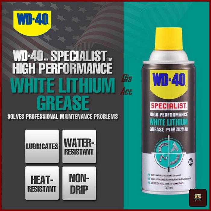 Jual WD-40 Specialist White Lithium Grease High Performance 360 Ml ...