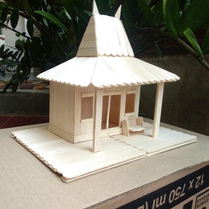 Jual Prakarya Maket Miniatur Rumah Adat Jawa Timur dari Stik Es Krim - Kota Bekasi - Rafkizaf ...