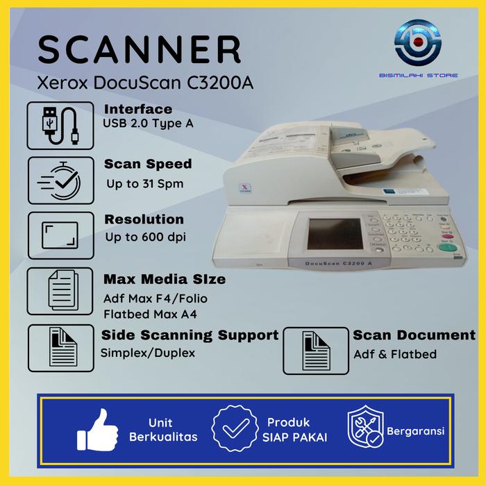 Jual Scanner Folio Xerox DocuScan C3200A Bisa Folio Lewat ADF n Scan Ke ...