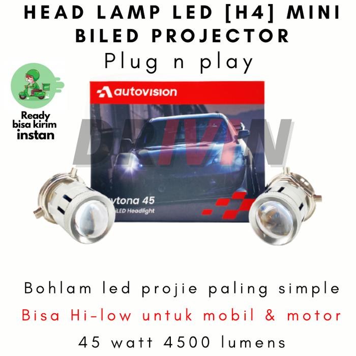 Jual LED H4 MINI BILED PROJECTOR Hi-Lo lampu mini projie mobil / motor ...