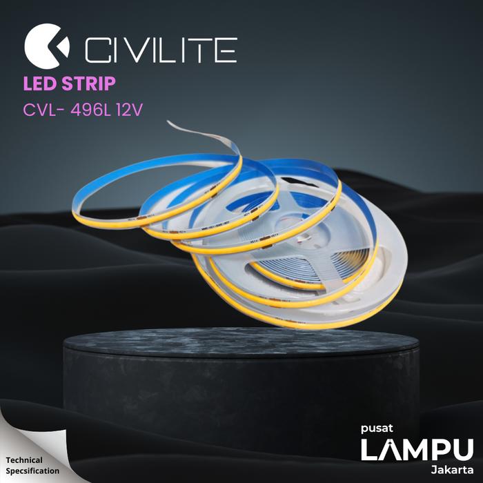 Jual CIVILITE Lampu LED Strip COB 12VOLT CRI90 3000K - Jakarta Pusat ...