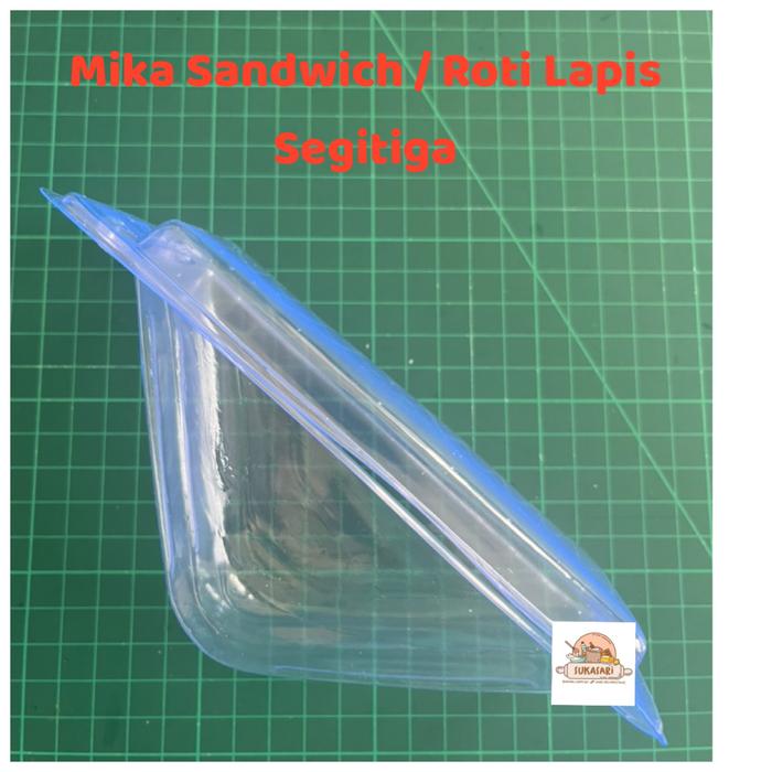 Jual Mika Sancdwich tempat roti Sandwich roti lapis 10pc plastik mika ...