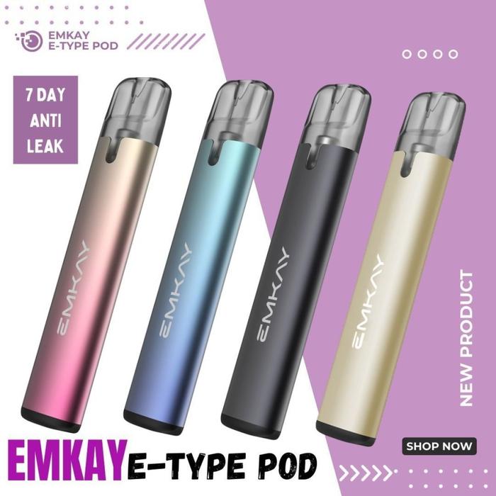 Jual pod system vape kit EMKAY E-TYPE POD original podstik murah vapoor ...