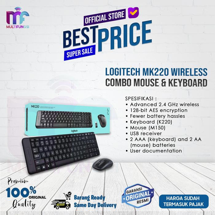 Jual Logitech MK220 WIRELESS COMBO Mouse & Keyboard - Jakarta Pusat ...