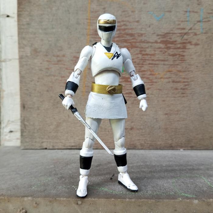 Jual Action figure custom shf white kakuranger power rangers super ...