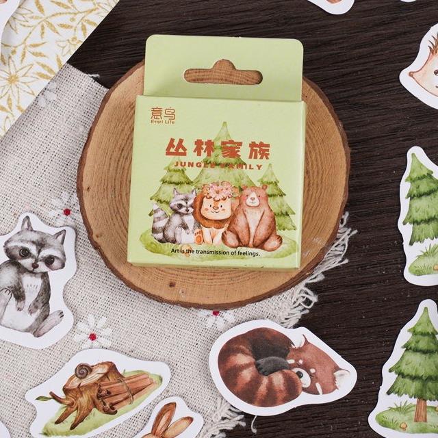 Jual 46 Pcs Jungle Pack Animal Sticker Binatang Lucu Cute Deco Stikers ...