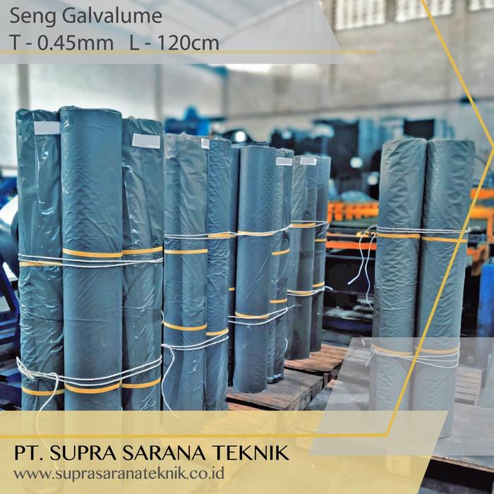 Jual Seng Talang Galvalum 0.45 mm L 120 cm SUPRADEK Plat Zincalume bjls ...