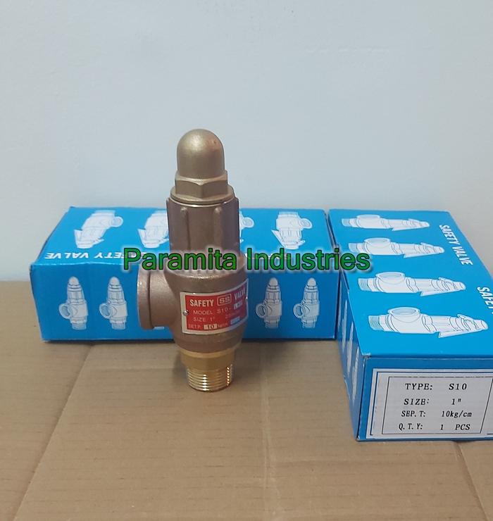 Jual Safety Valve 1" inch 10 Bar Brass Kuningan / Relief Valve 10 KG DN ...