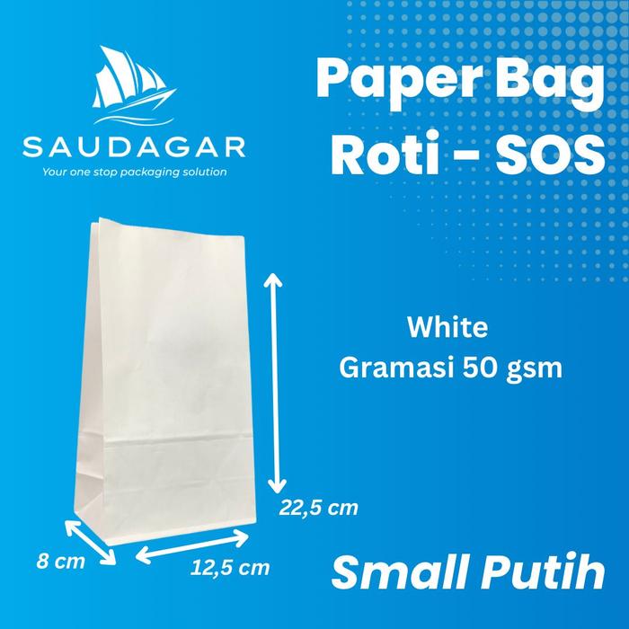 Jual Paper bag roti / kantong kertas makanan SOS - S Putih - Jakarta ...