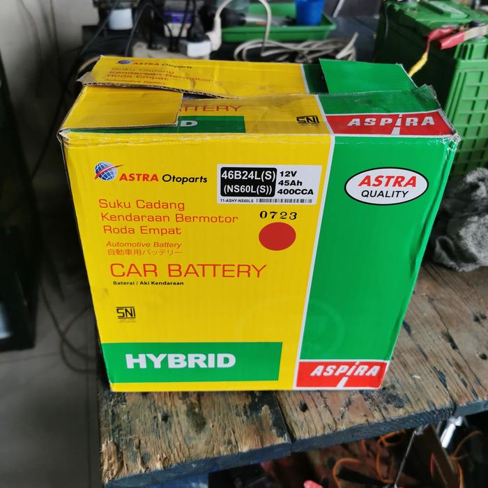 Jual AKI BATERAI BASAH ASPIRA ASTRA HYBRID NS60LS/46B24LS 45AH CRV HRV ...