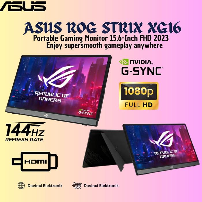 Jual ASUS ROG STRIX XG16 PORTABLE GAMING MONITOR 15,6-INCH FHD IPS ...