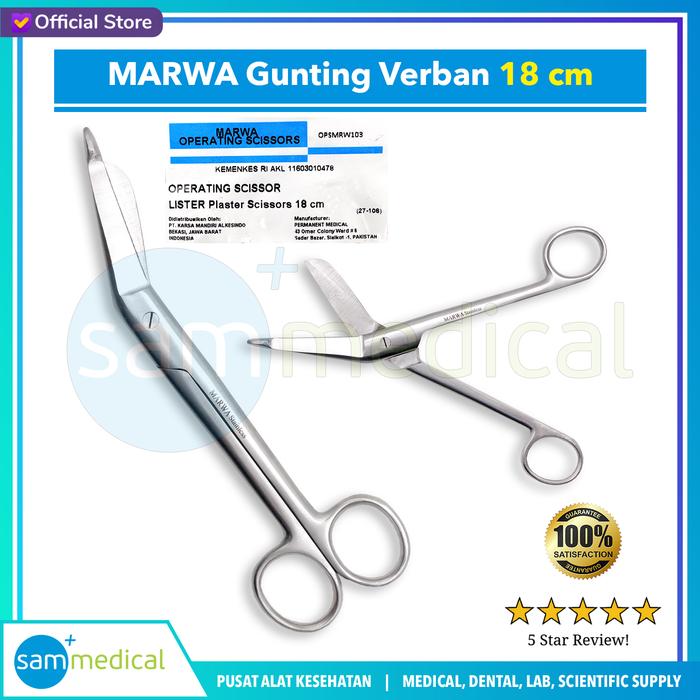 Jual MARWA Gunting Verban / Lister Plaster Scissors 18cm - Kota Bandung ...