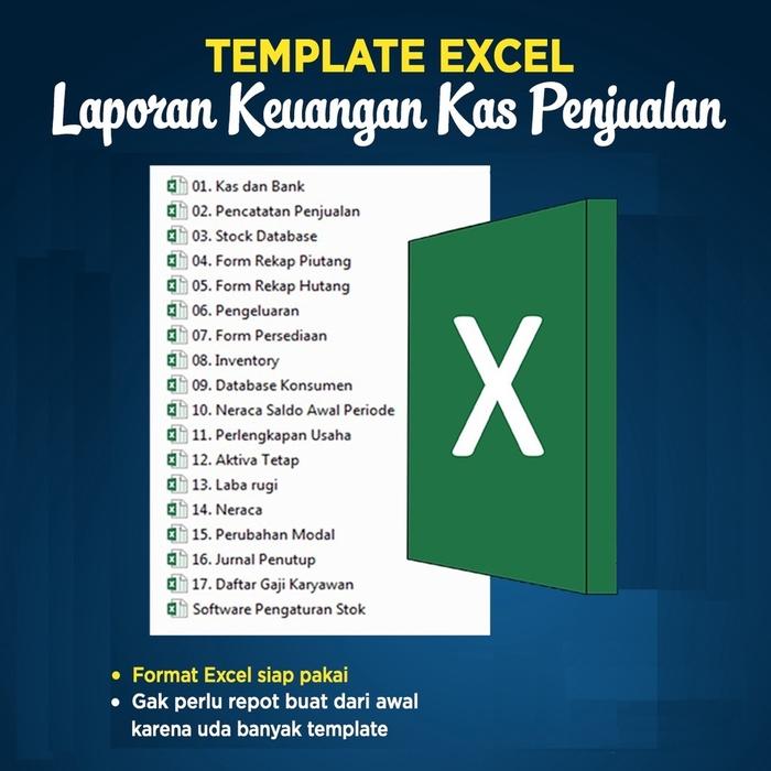 Jual Template Excel Laporan Keuangan Kas Penjualan - Kota Surabaya ...