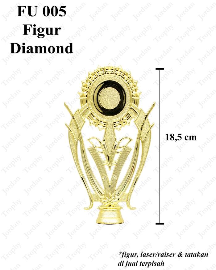 Jual figur piala/trophy model diamond, warna gold, Jordan Trophy - Kab ...