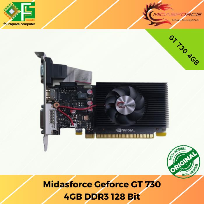 Jual VGA Midasforce nVidia Geforce GT 730 4GB DDR3 128 BIT - Kota ...