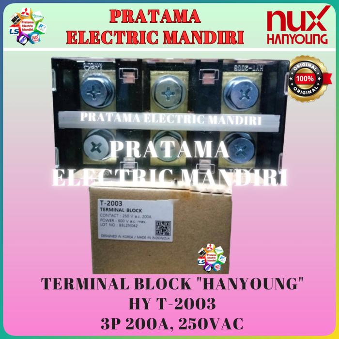 Jual HANYOUNG NUX TERMINAL BLOCK BLOK HYT-2003 HY T-2003 T2003 3P 200A 250V - Jakarta Barat ...