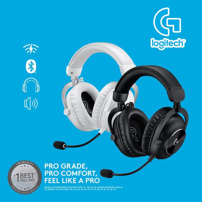 Promo Logitech G PRO X2 LIGHTSPEED Headset Gaming Wireless Bluetooth ...
