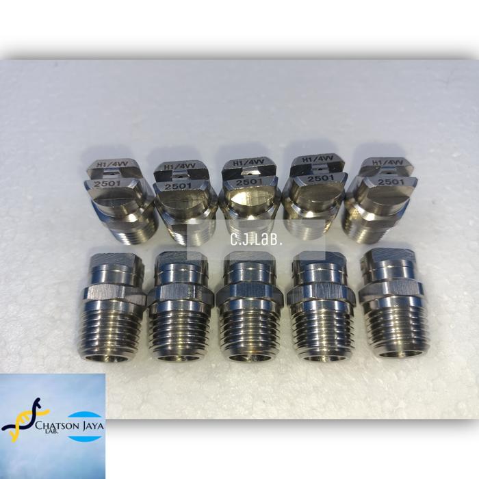 Jual Nozzle V Jet Stainless Steel 316 - Water Flat Fan V Jet Spray 2501 ...
