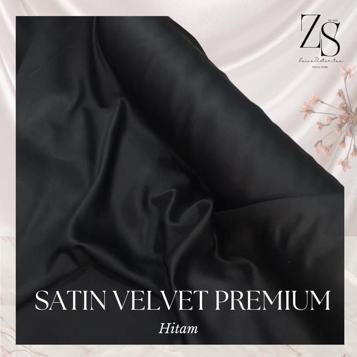 Promo Bahan Kain Satin Velvet Premium Warna Hitam Black - Jakarta Barat ...