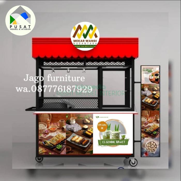 Jual GEROBAK ES TEH SOLO / BOOTH BESI ES TEH SOLO / GEEOBAK DORONG ...