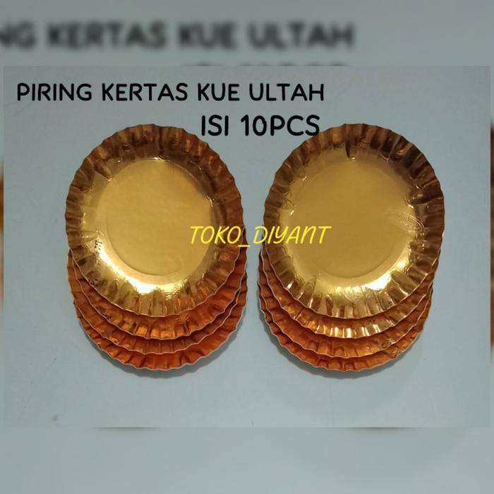Jual Piring kue/ piring kue kertas kue warna gold/ paper plate/ piring kue - Jakarta Barat - zal ...
