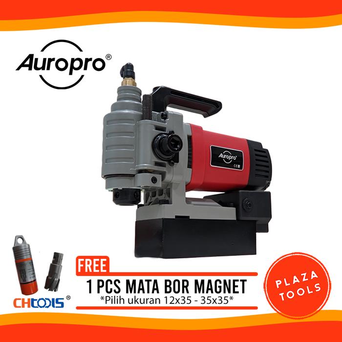 Jual Mesin Bor Magnet Mini AUROPRO Portable Magnetic Core Drill 35mm ...