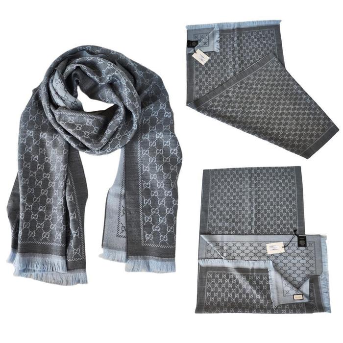 Jual Syal Gucci Shawl Light Blue Original - Kota Tangerang Selatan ...