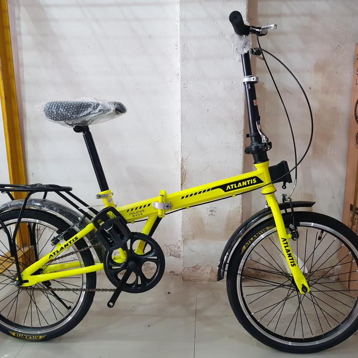 Jual Sepeda Lipat 20 inch ATLANTIS ( WARNA KUNING / HIJAU STABILO ...