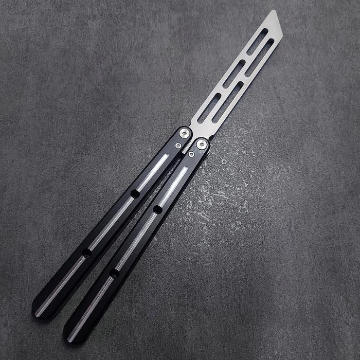 Jual Balisong Trainer Aluminium Handle Butterfly Knife AH4 - Black ...