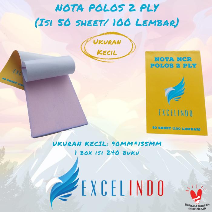 Jual Buku Nota POLOS 2 ply NCR UKURAN KECIL merk Excelindo - Kota ...