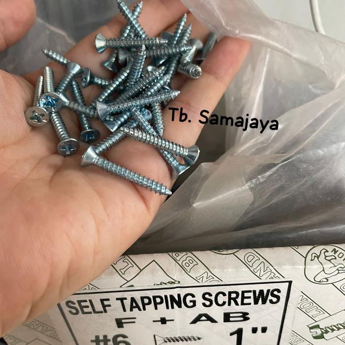 Jual Sekrup putih + 1” . Skrup galvanis 2.5 cm . Skrup tapping 6x1 ...