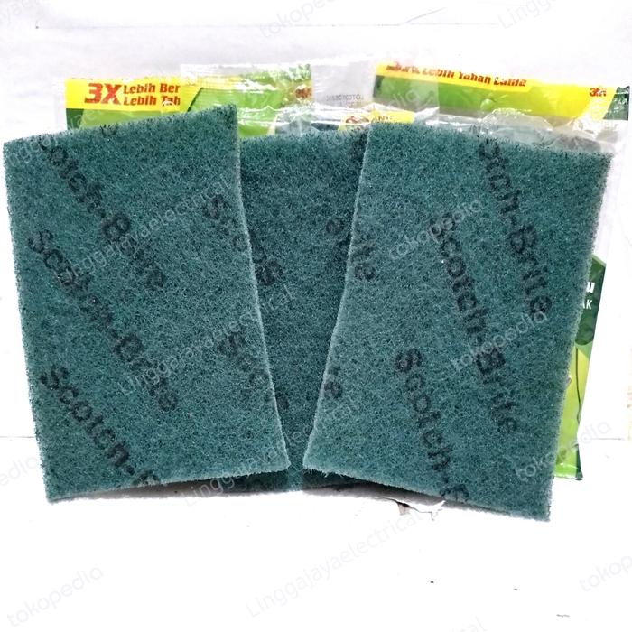 Jual Scotch Brite 3M Sabut Hijau Cuci Piring/Tidak Menggores/Lebih ...