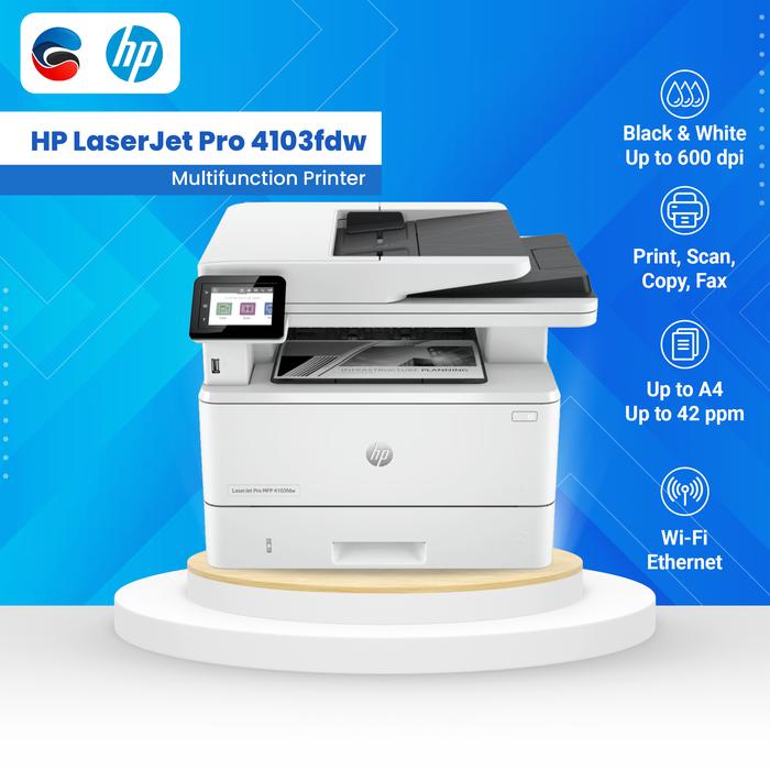 Promo HP Printer LaserJet Pro MFP 4103FDW Print / Duplex / Fax [2Z629A ...