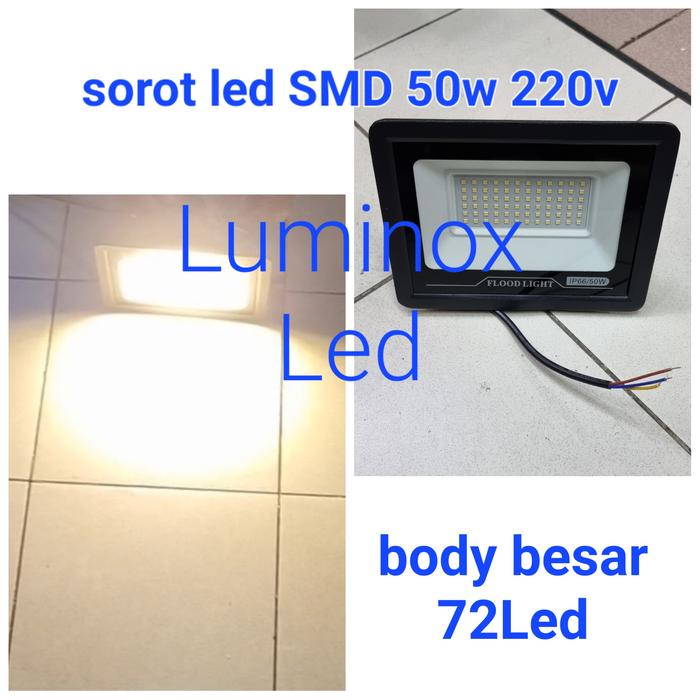 Jual lampu tembak led kuning 50w 50watt sorot led smd 50 watt flood ...