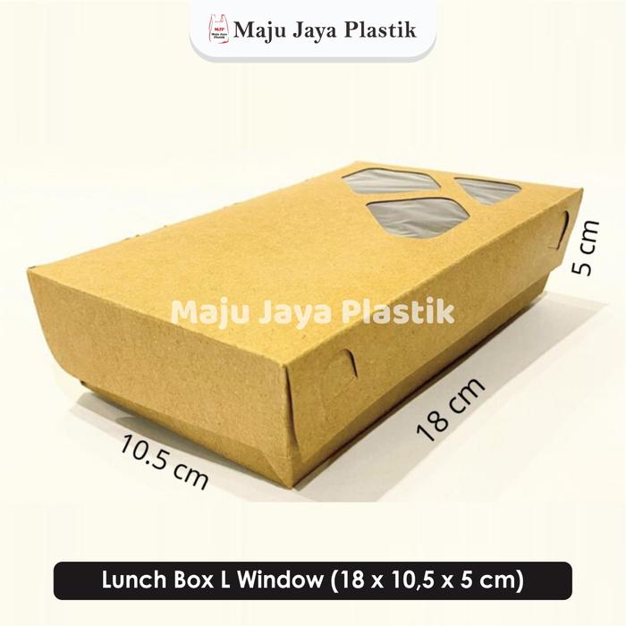 Jual Lunch Box Paper Window / Kotak Makan Kertas Food Grade Laminated M ...