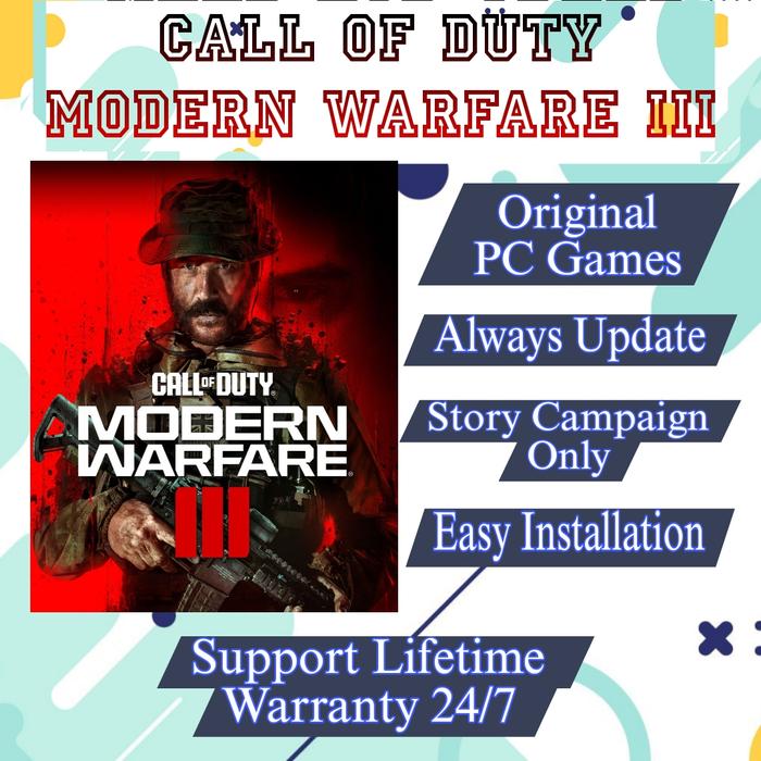 Promo CALL OF DUTY COD MODERN WARFARE III 3 2023 PC ORIGINAL - DVD DL ...