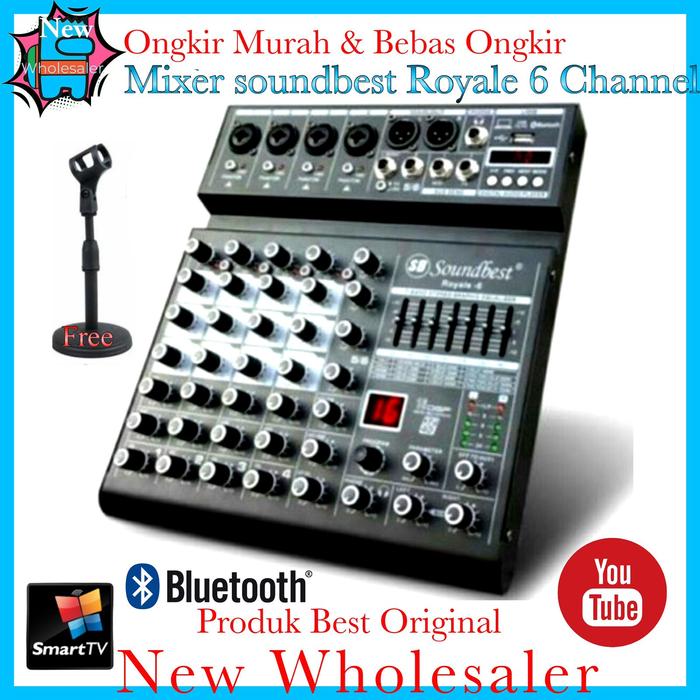 Jual Mixer Audio 6 channel Royale6 sounbest original mixing sound card ...