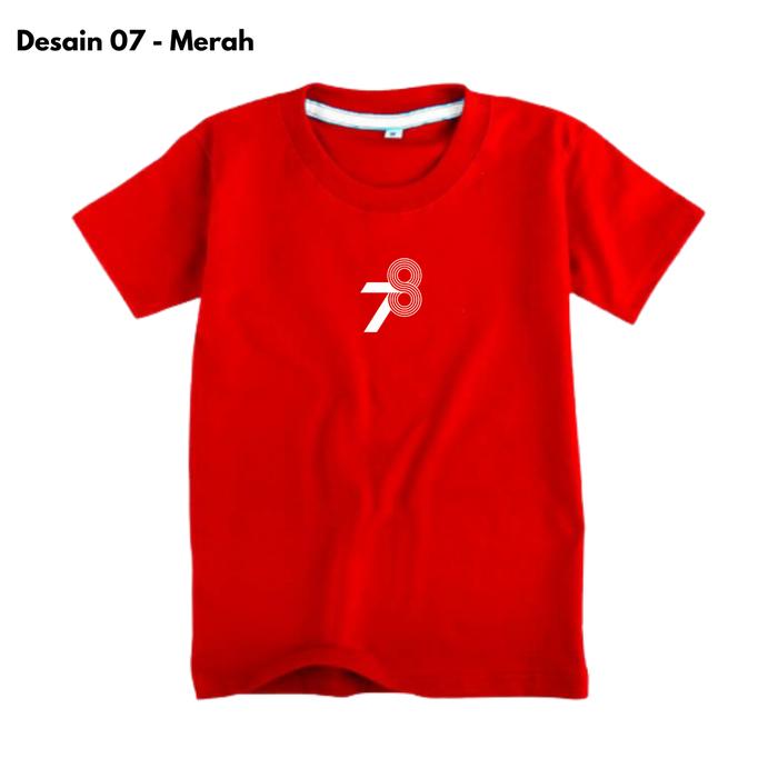 Jual Kaos Agustus Kemerdekaan Indonesia 78 Merah putih - Merah Desain 7 ...