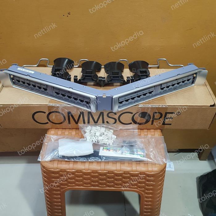 Jual Systimax commscope patch panel 24 port cat 6 angle loaded modular ...